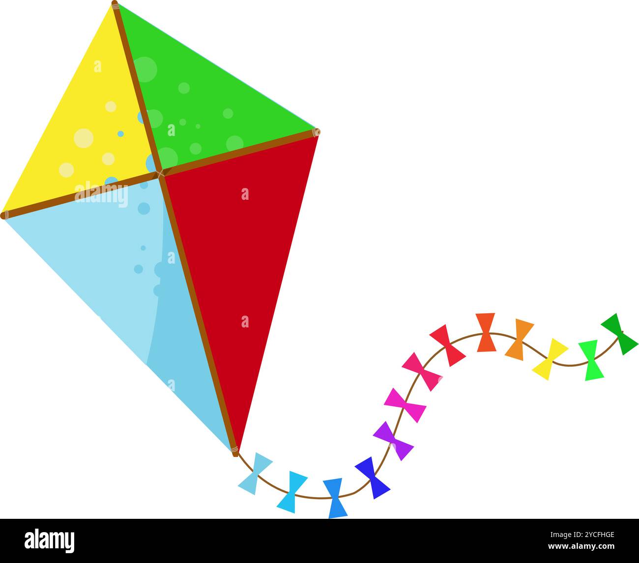 Colorful kite - vector illustration Stock Vector Image & Art - Alamy