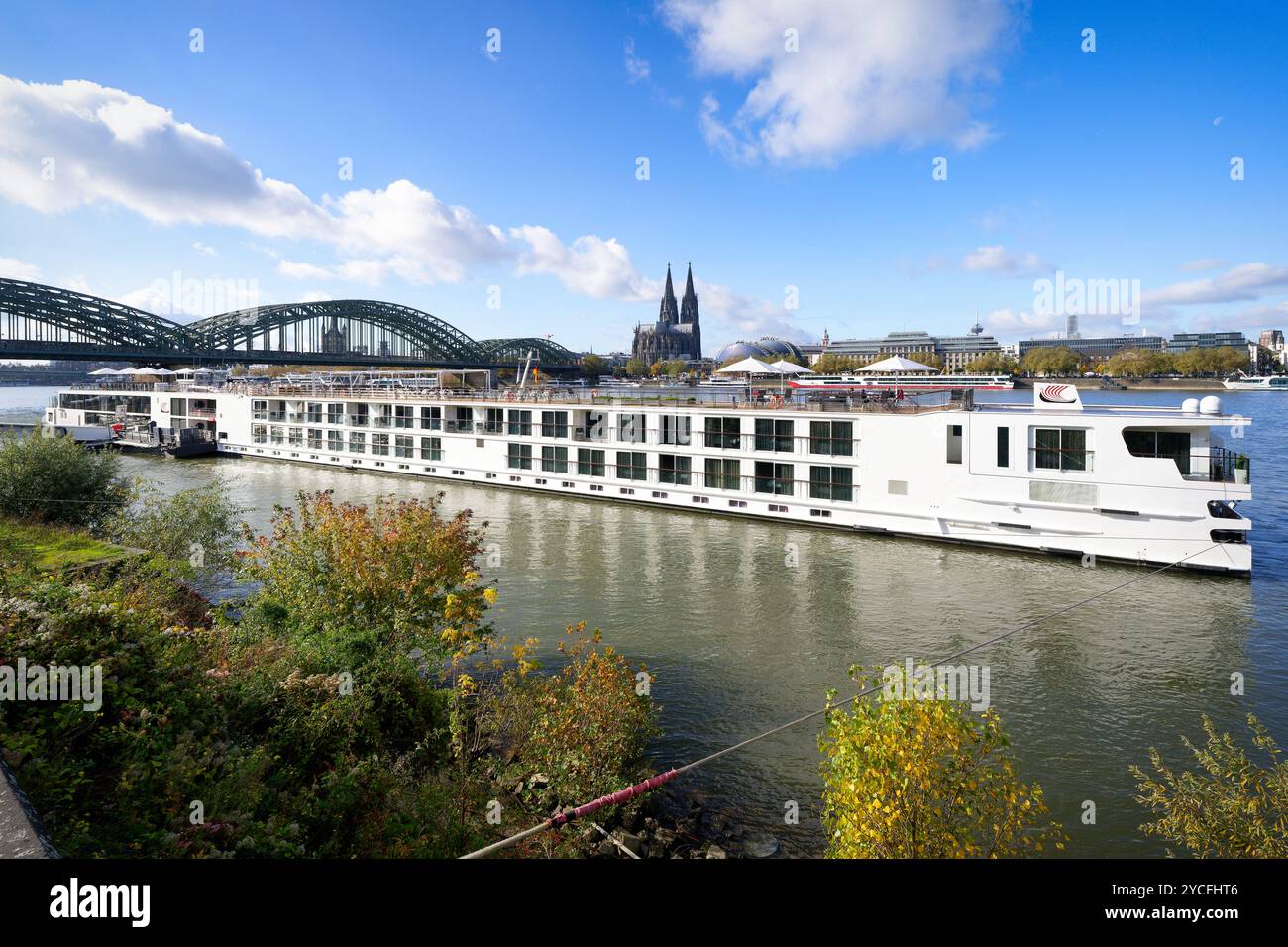 Cologne, Germany October 22 2024: the river cruise ship Viking Hlin is ...