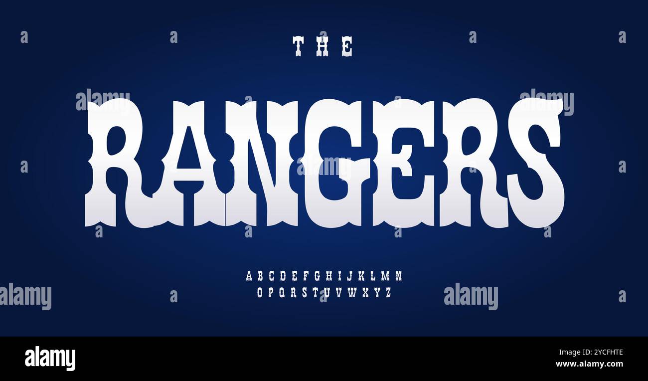 Western serif alphabet, bold rustic cowboy letters, vintage country ...