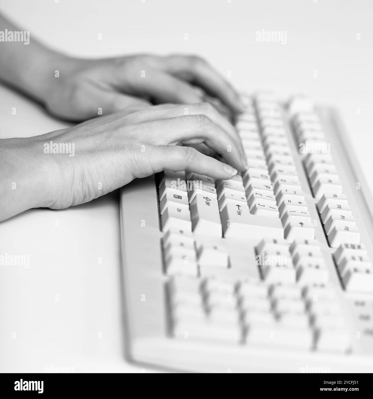 Computer typing Black and White Stock Photos & Images - Alamy