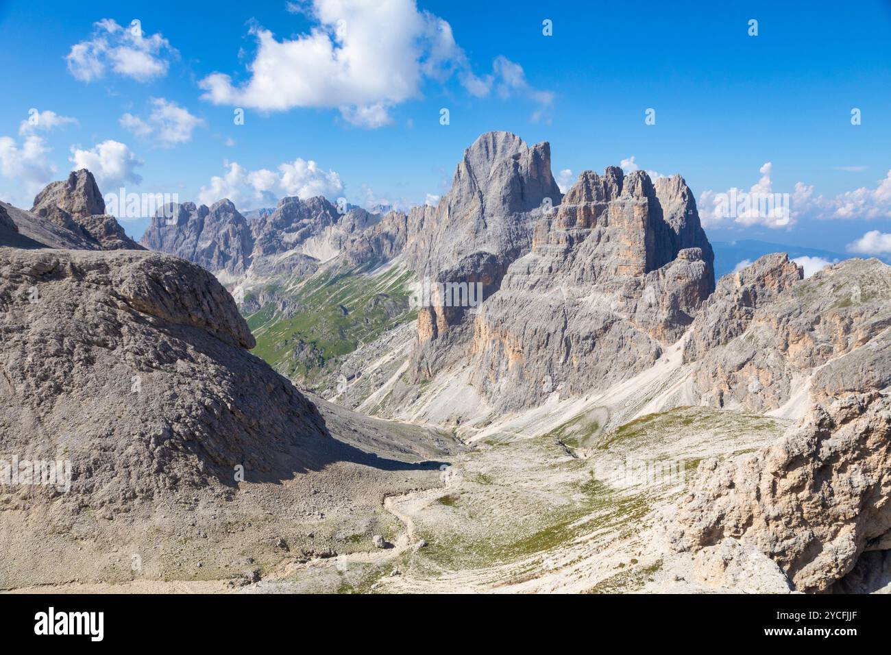 Panorama towards the vaiolet valley from the antermoia pass hi-res ...