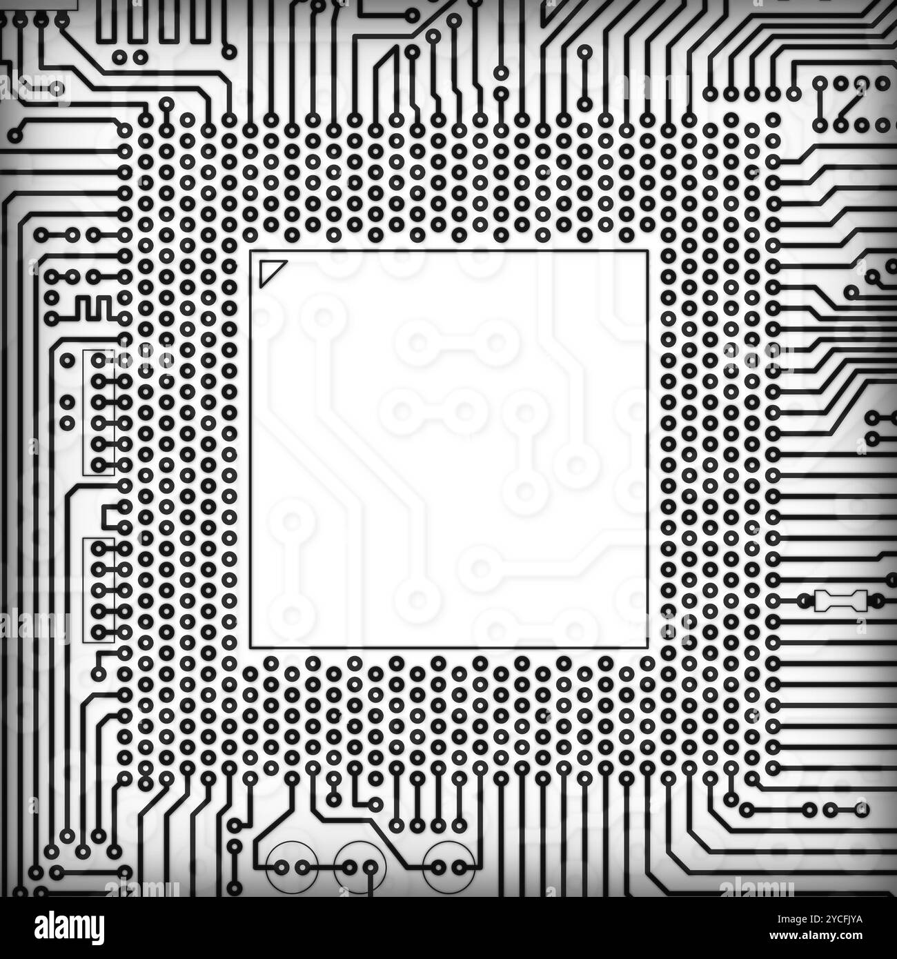 Circuit board square frame Stock Photo - Alamy