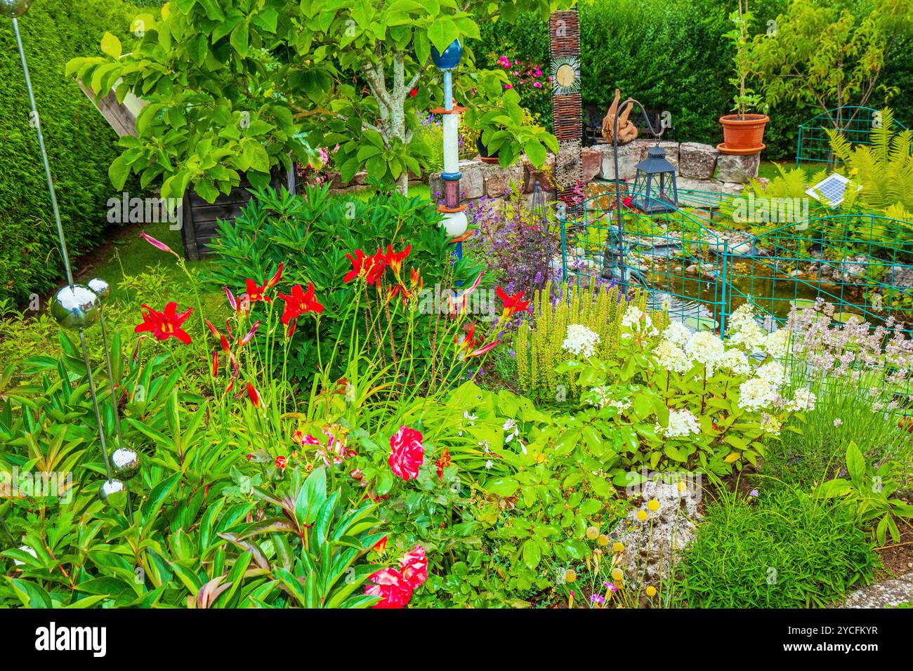 blooming garden in Middle Franconia Stock Photo - Alamy