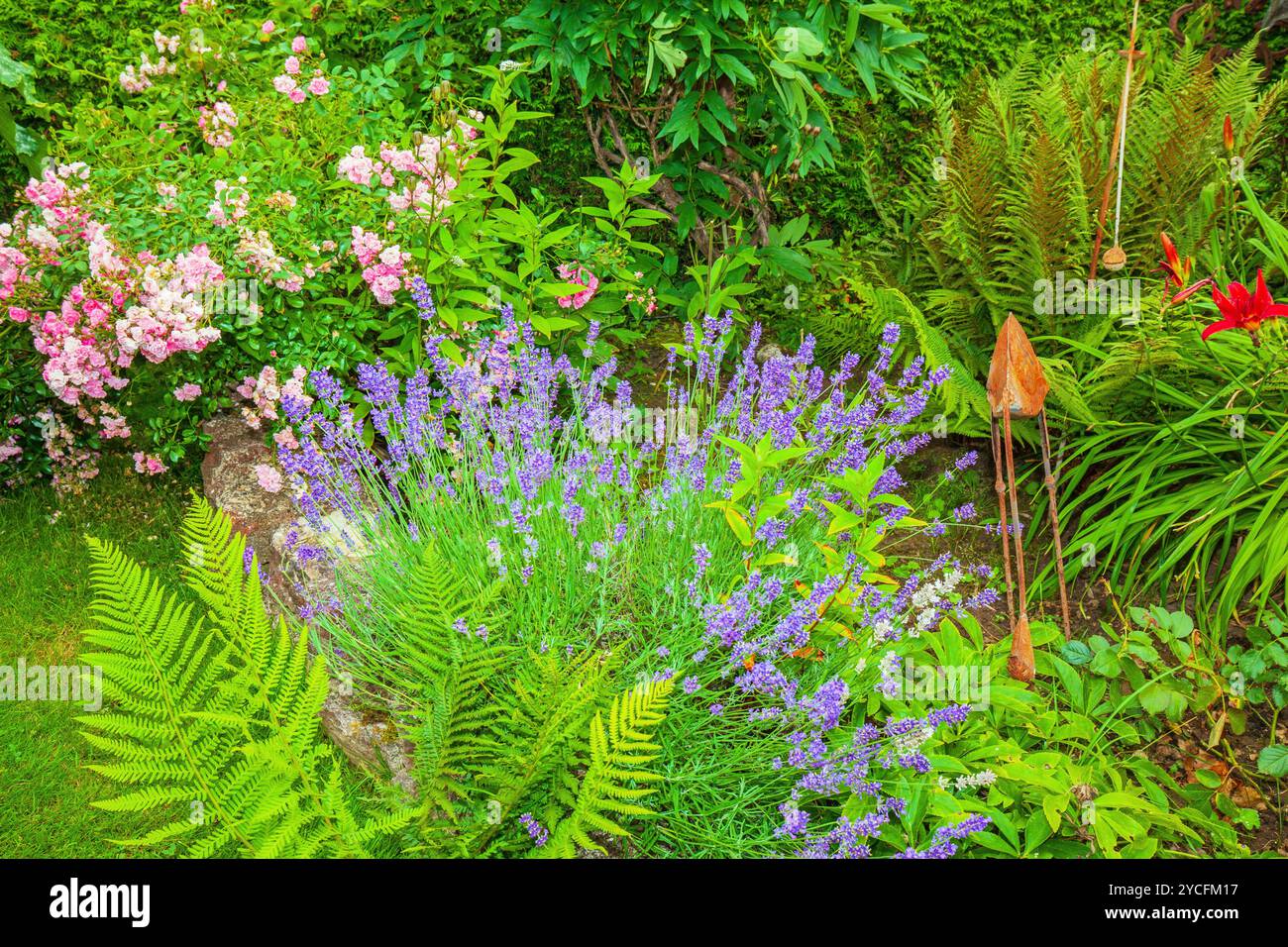 blooming garden in Middle Franconia Stock Photo - Alamy