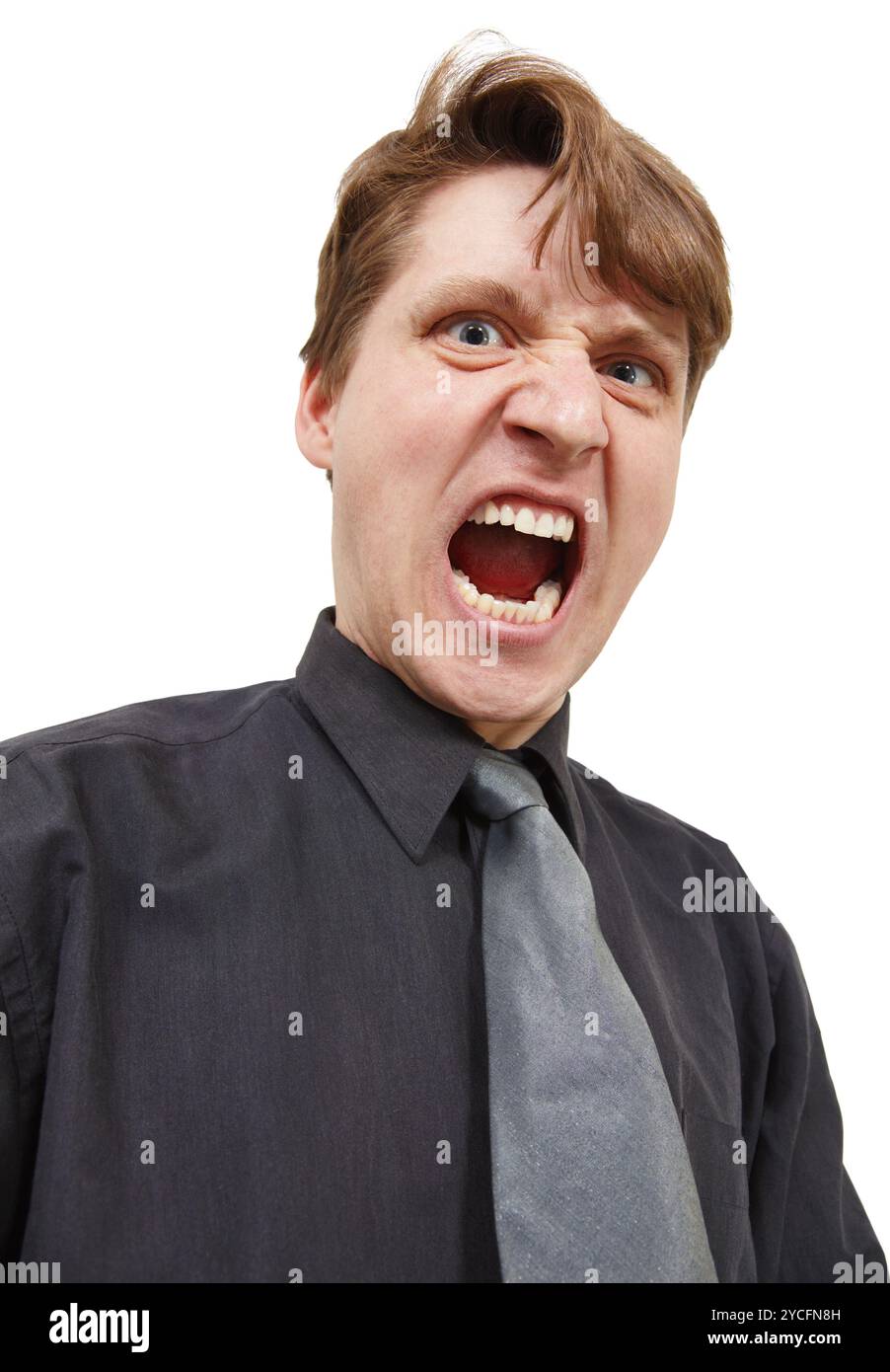Shouting in rage man Stock Photo - Alamy