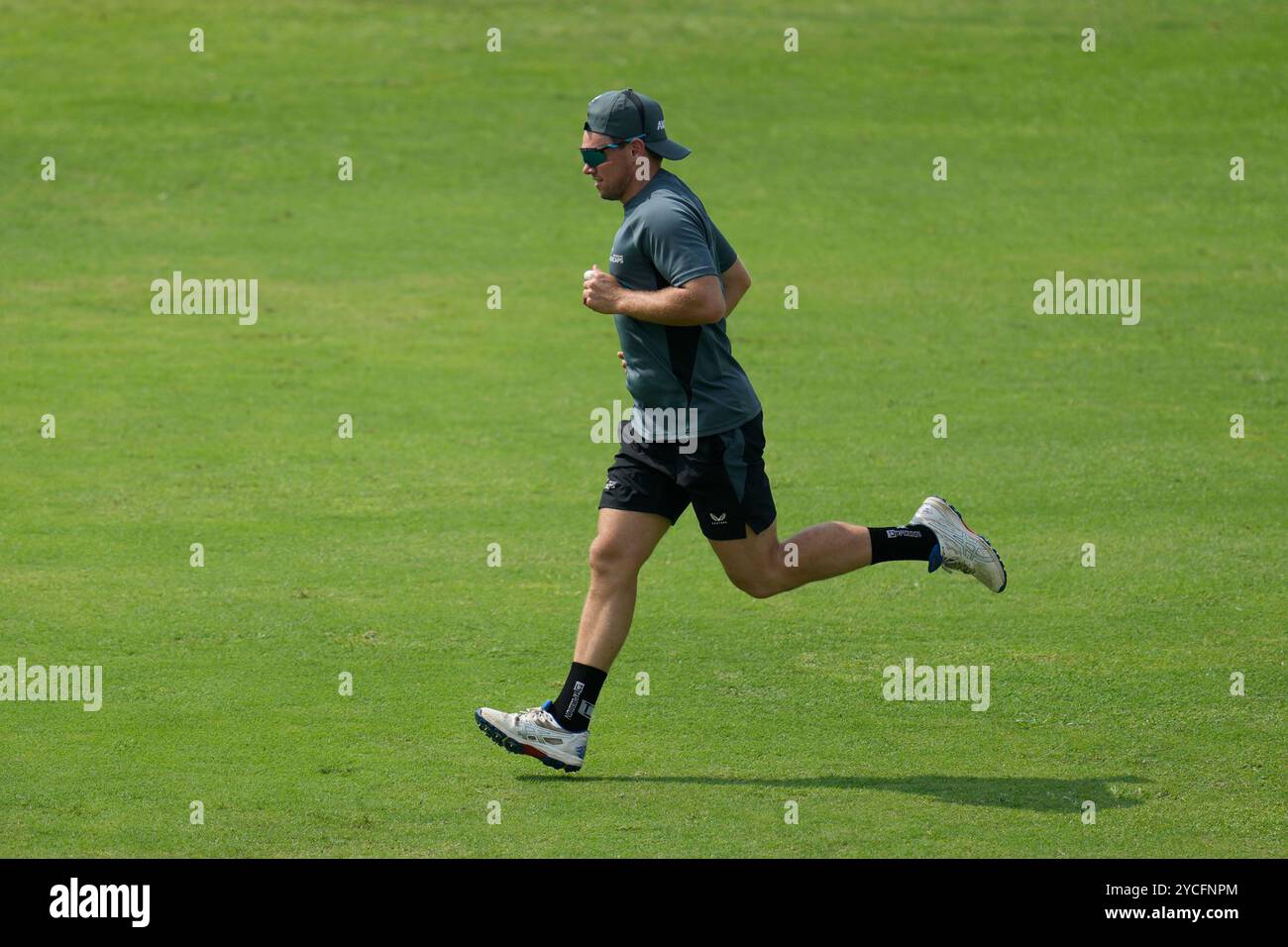 New Zealand's captain Tom Latham attends a training session ahead of ...
