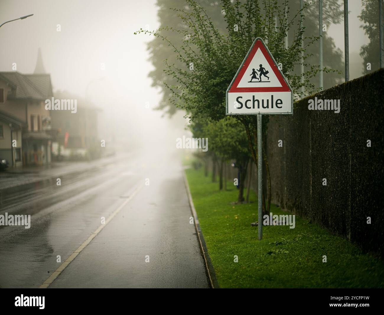 Attention school sign Stock Photo - Alamy