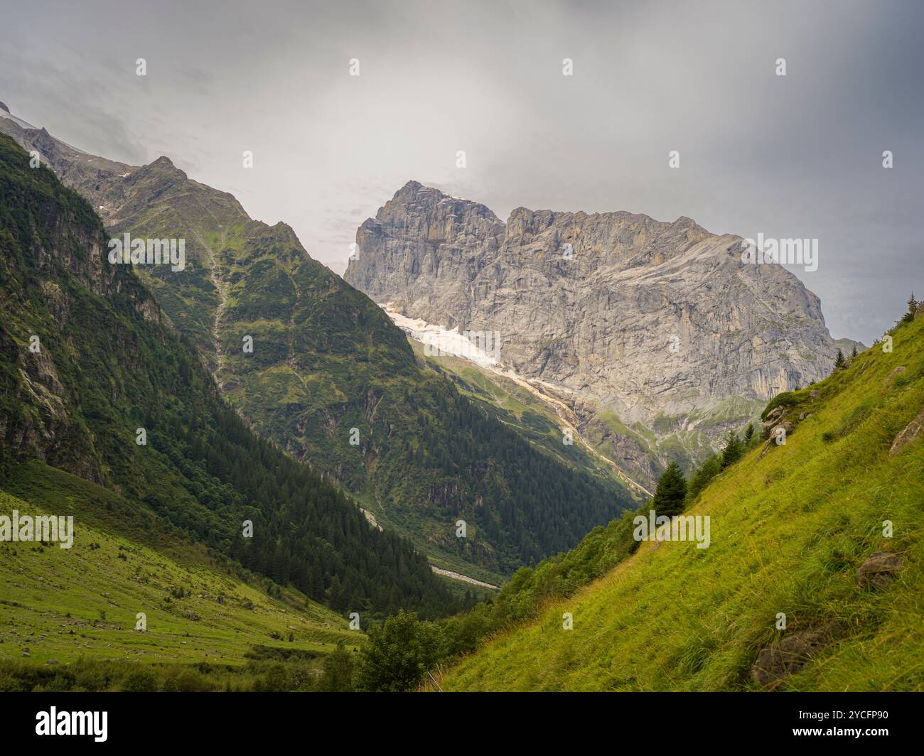 Mountain panorama with Titlis Stock Photo - Alamy