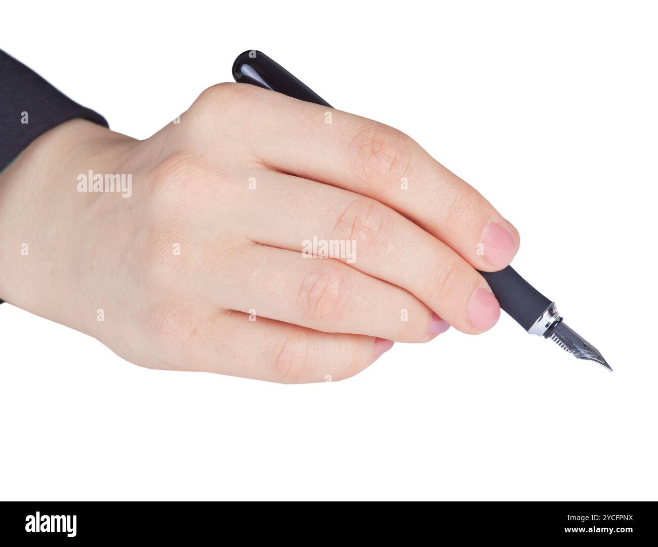 Hand holds an ancient pen Stock Photo - Alamy