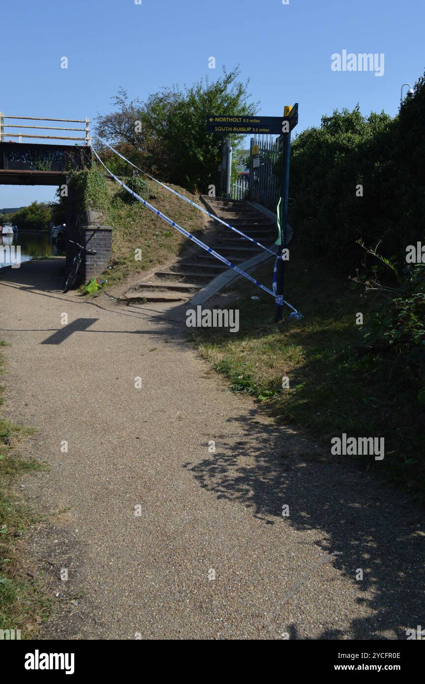 Undated handout photo of the scene at Grand Union Canal towpath near ...