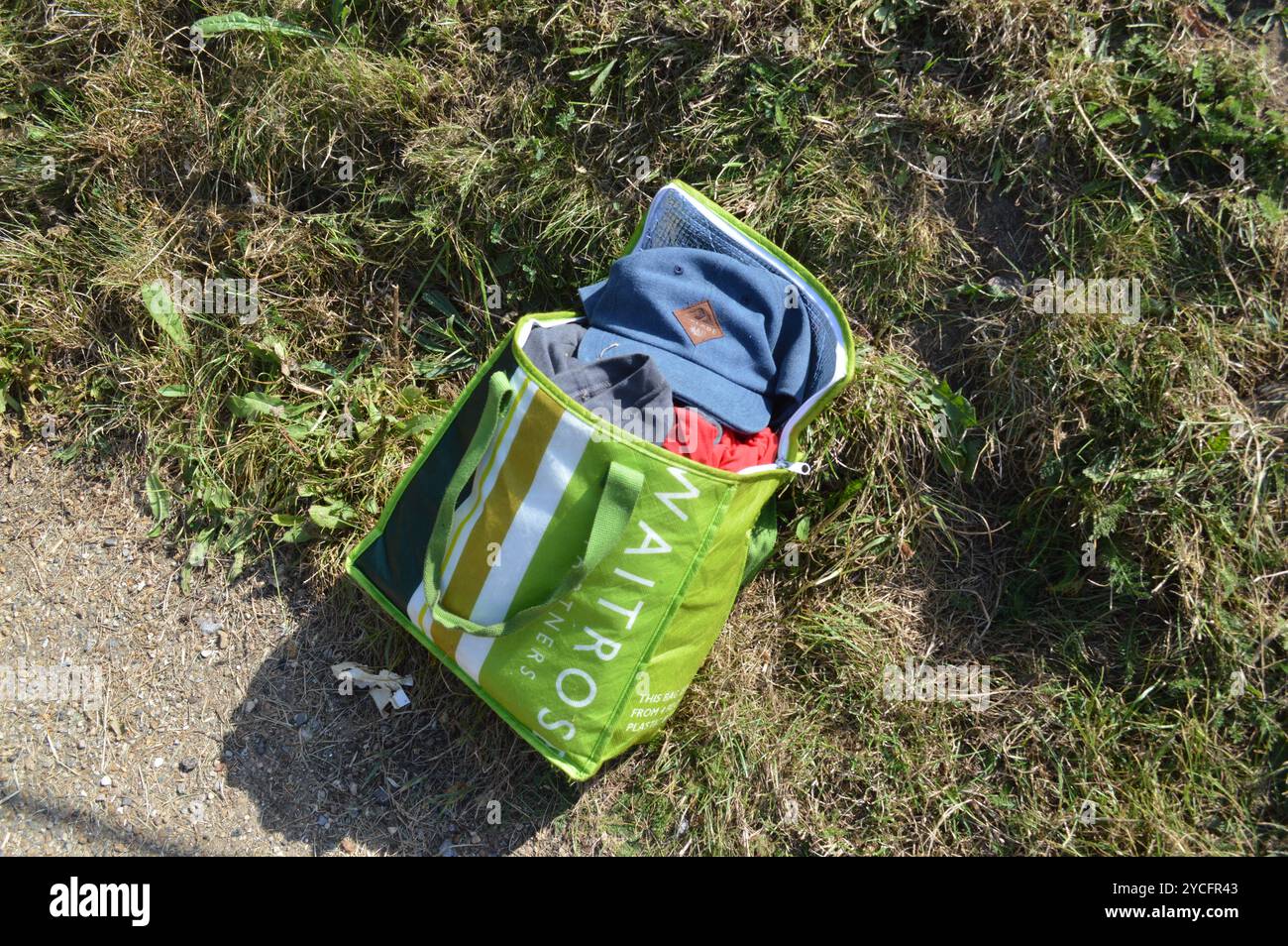 Undated handout photo of his bag at the scene at Grand Union Canal ...