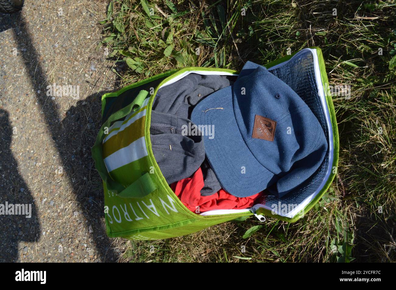 Undated handout photo of his bag at the scene at Grand Union Canal ...