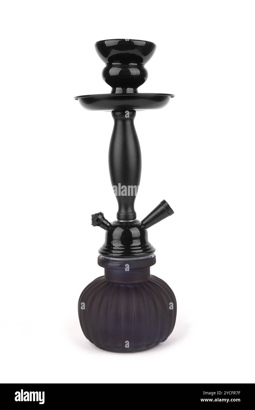 Black hookah isolated on white background Stock Photo - Alamy