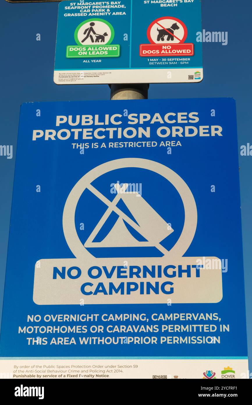 England, Kent, Deal, St Margaret's Bay, Social Awareness and Warning ...