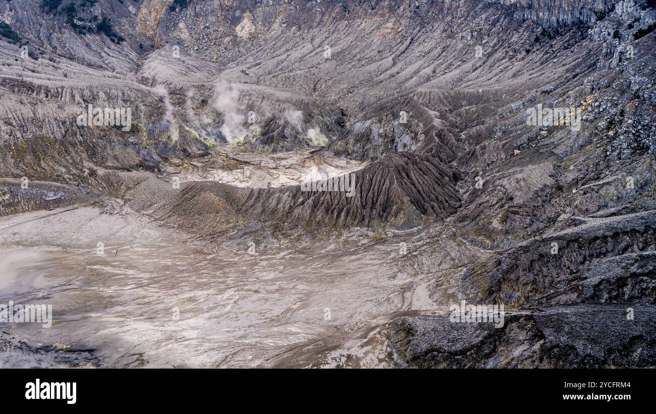Crater of Tangkuban Perahu active volcano West Java Indonesia Stock Photo - Alamy