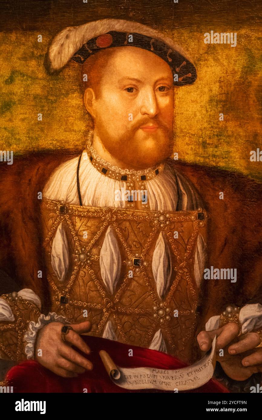 England, Kent, Hever, Hever Castle, Portrait of Henry VIII King of ...