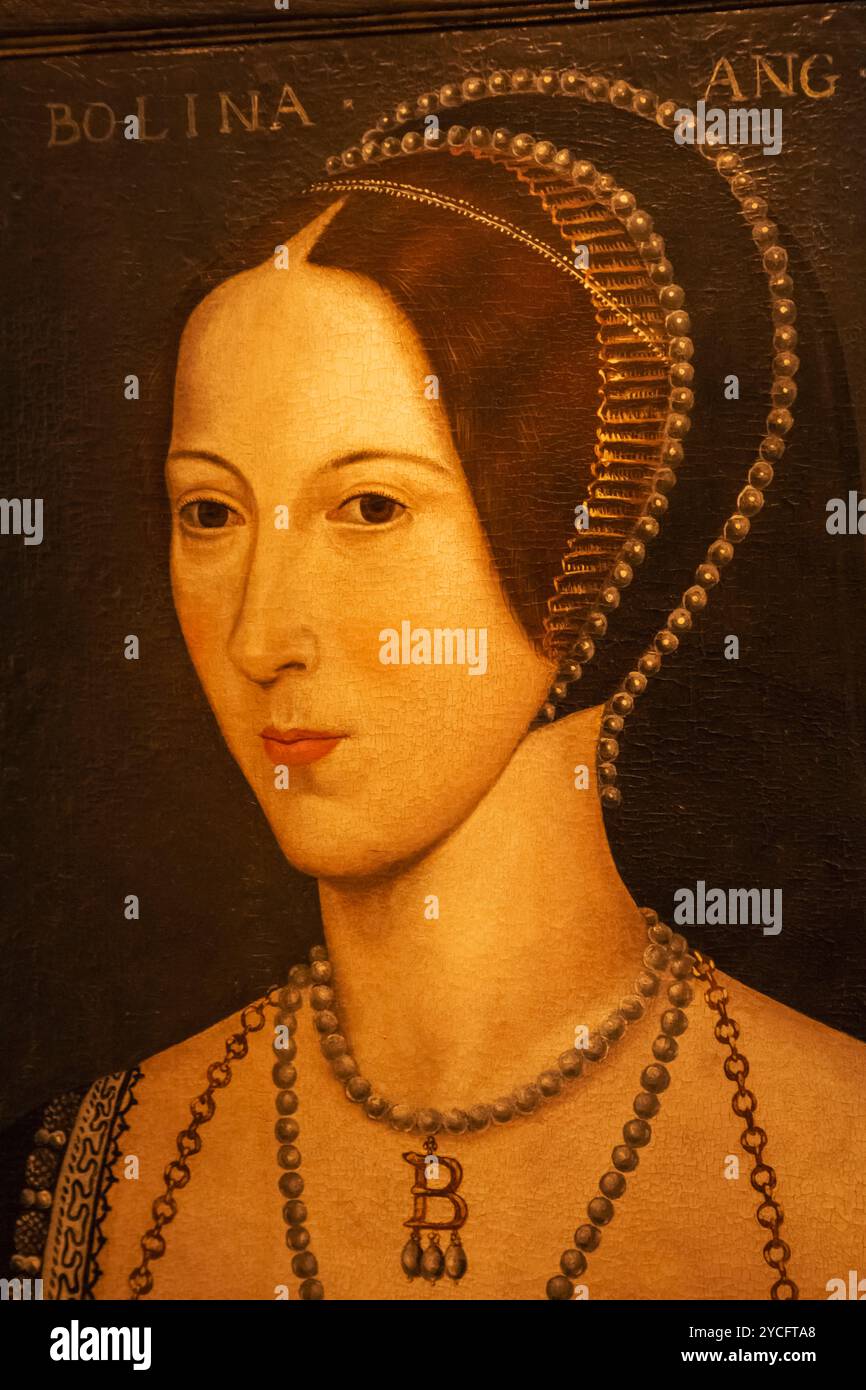 England, Kent, Hever, Hever Castle, Portrait of Anne Boleyn Stock Photo ...
