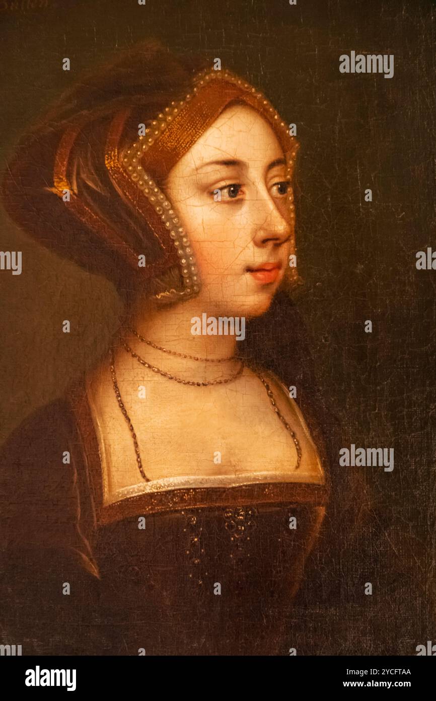 England, Kent, Hever, Hever Castle, Portrait of Anne Boleyn Stock Photo ...