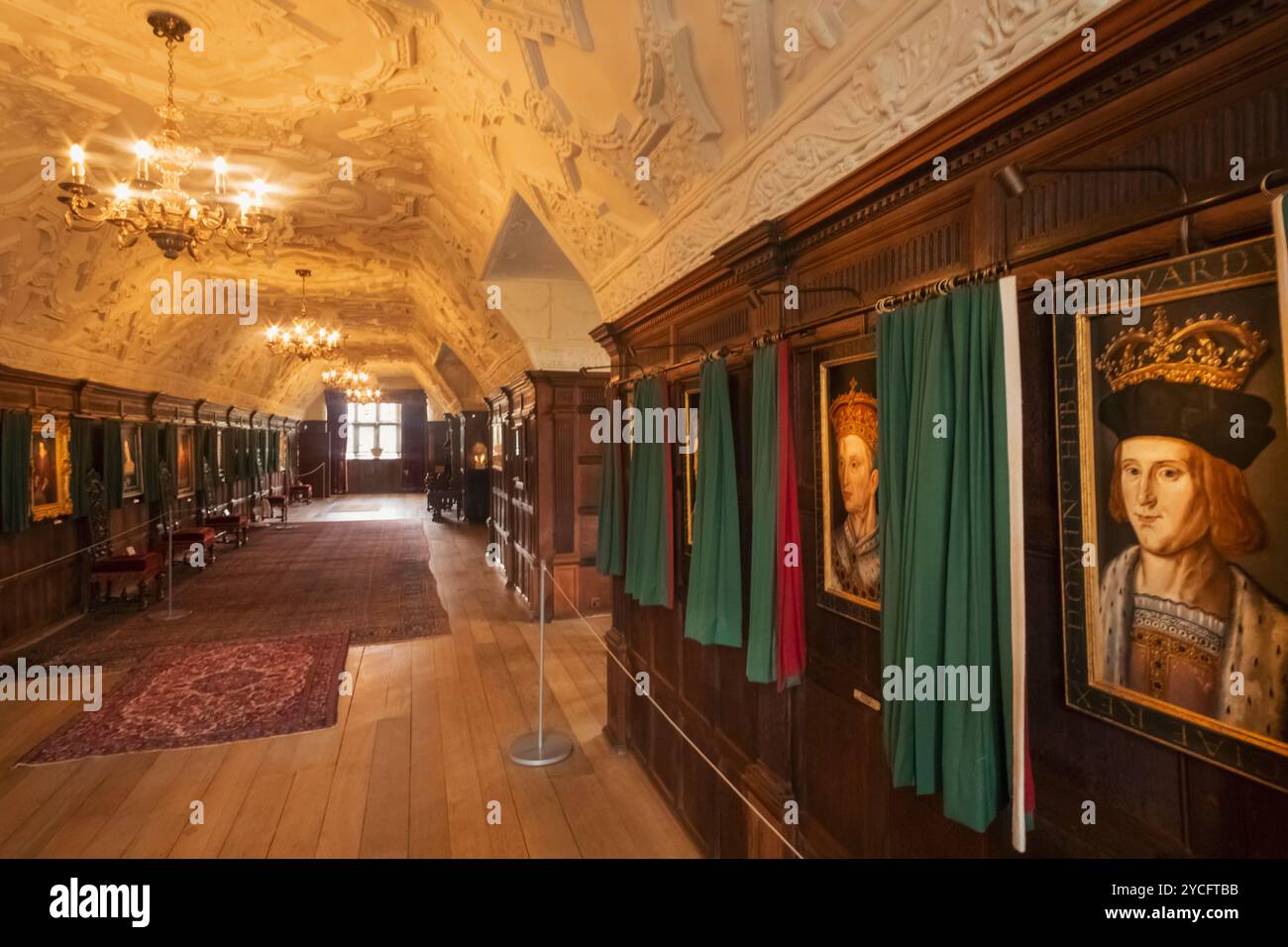 England, Kent, Hever, Hever Castle, The Long Gallery Stock Photo - Alamy