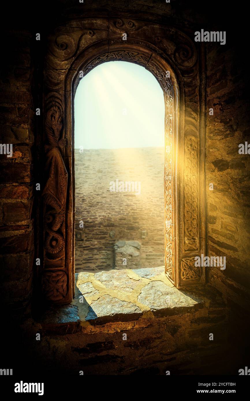 Mystical kissing niche in the Ehrenburg castle in the Ehrbach valley ...