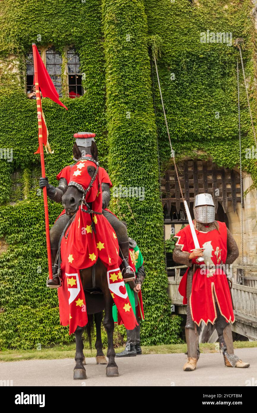 England, Kent, Hever, Hever Castle, Colourful Knight in Armour on ...