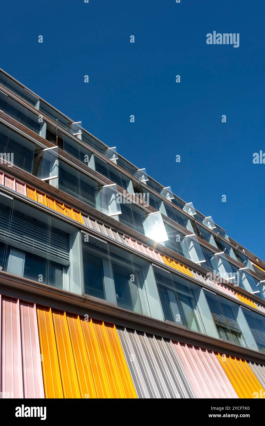 Colorful roof facade, Experimental Factory, Magdeburg, Saxony-Anhalt ...