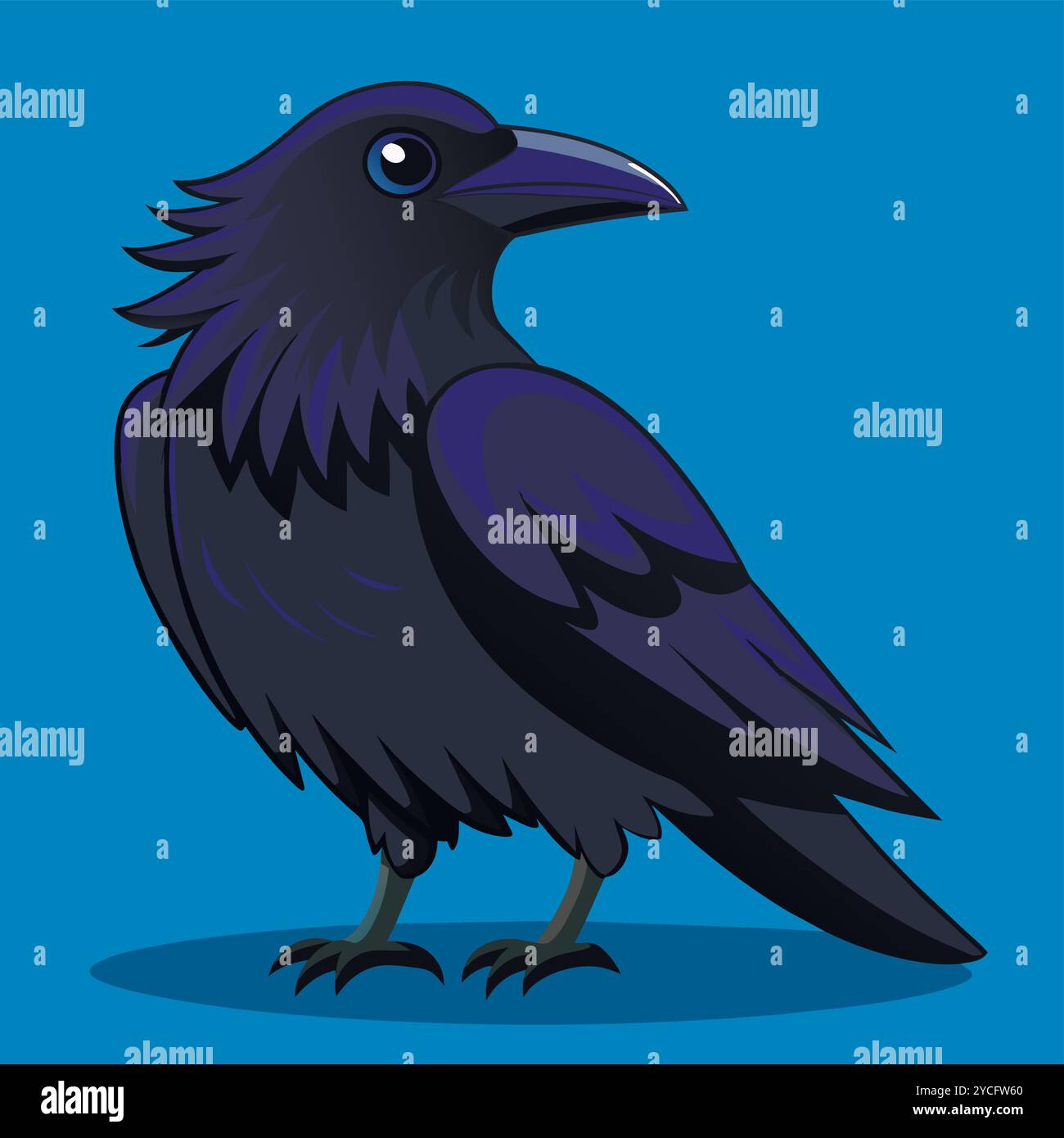 crow bird logo illustration vector, crow esport logo mascot, raven ...
