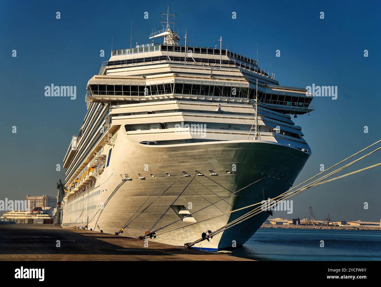cruise ship in the port of the UAE Stock Photo - Alamy