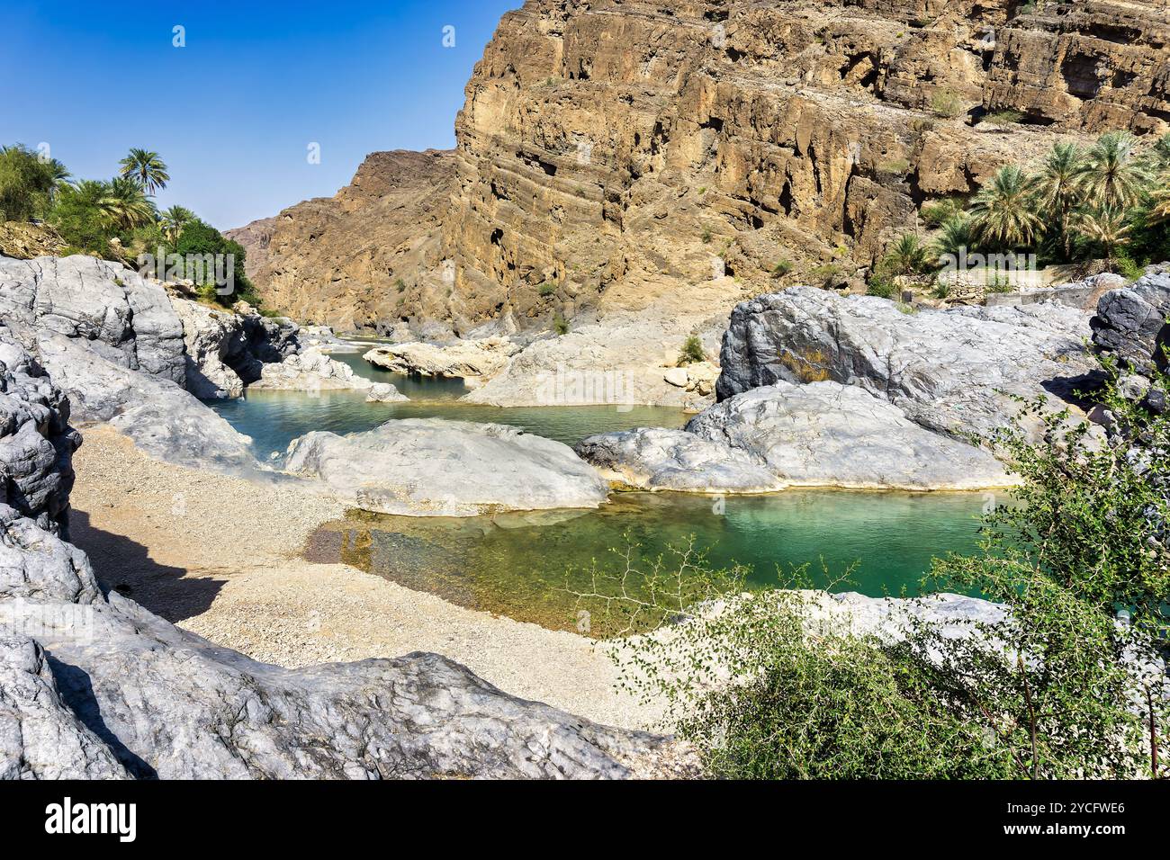 Beautiful wadi landscape in Oman, UAE Stock Photo - Alamy