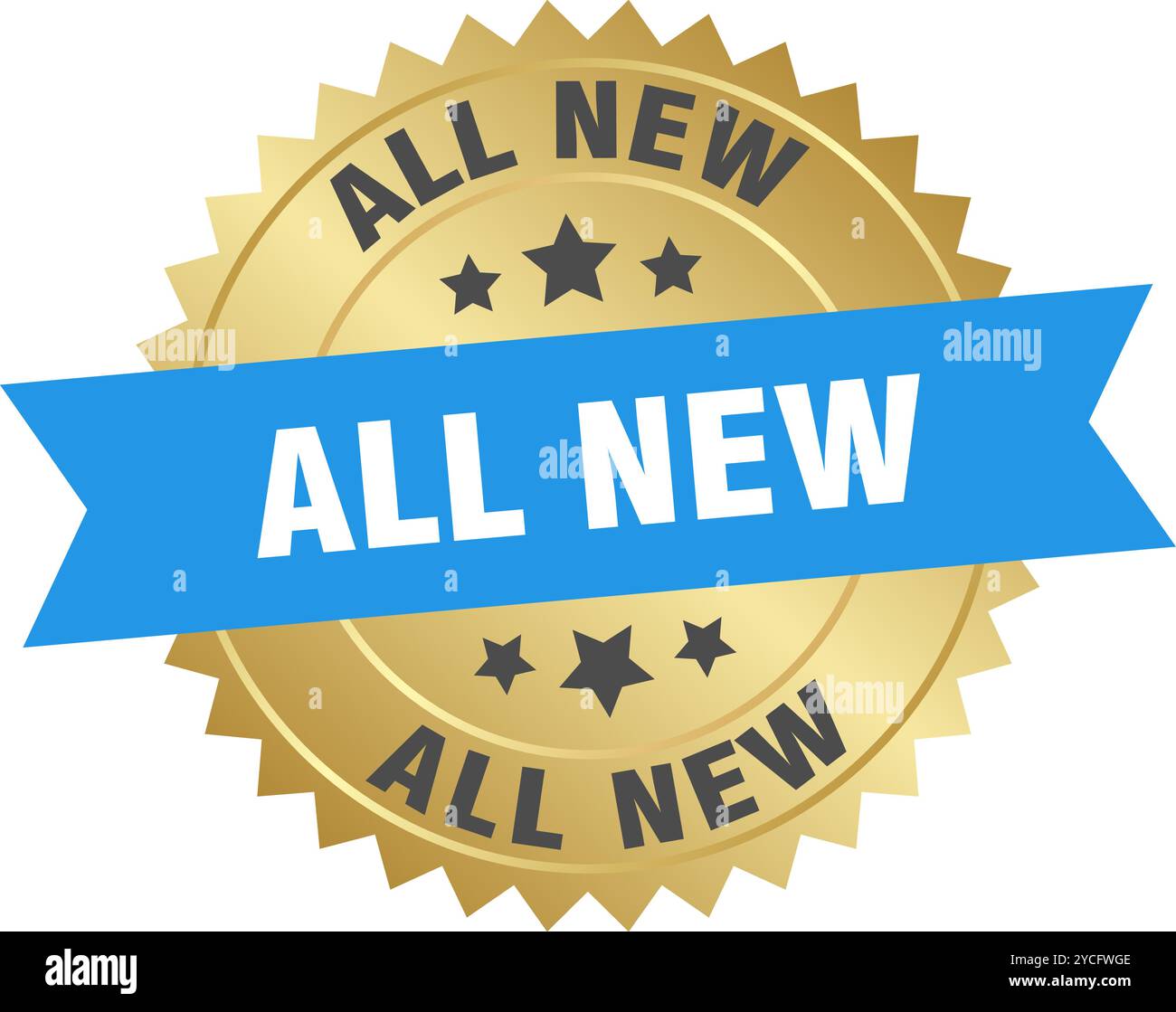 all new round blue and gold label isolated on transparent background ...