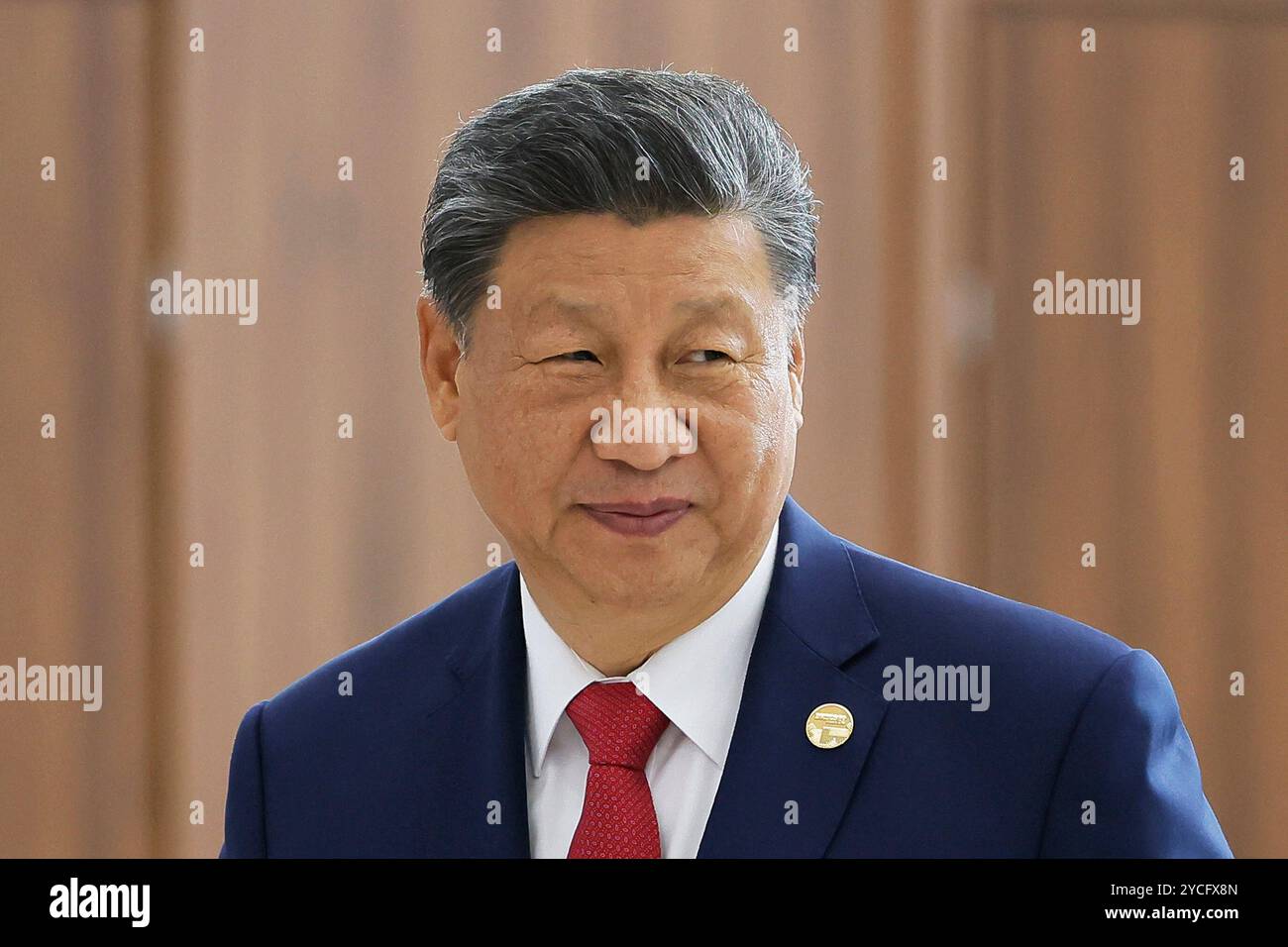 Chinese President Xi Jinping arrives at a BRICS Summit in Kazan, Russia ...