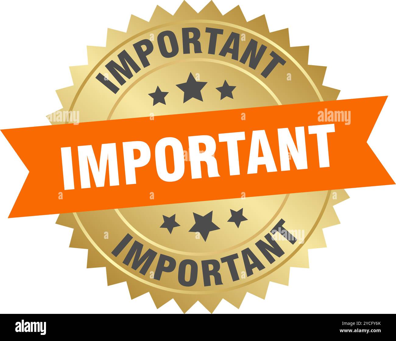 important round orange and gold label isolated on transparent ...