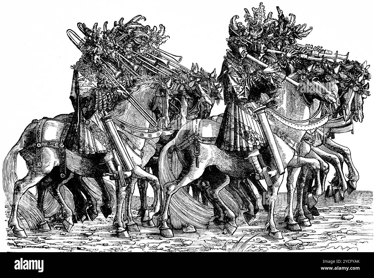 A 16th century procession of triumph ordered by the Holy Roman Emperor ...