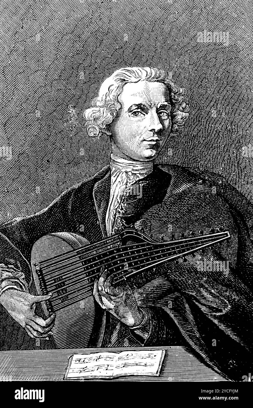 Important and influential lutenist and pianist Ulrich Haffner, music ...