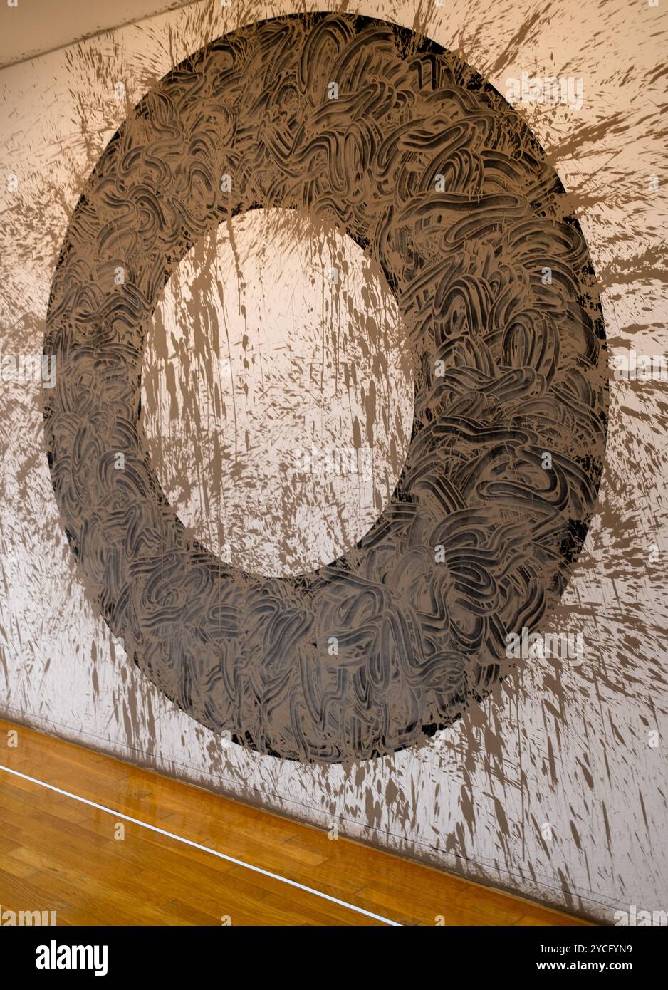 Richard Longs River Avon Mud Circles Paintings in theBenesse Art Museum ...