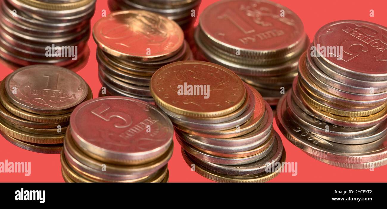 Russian coin copeck closeup hi-res stock photography and images - Alamy