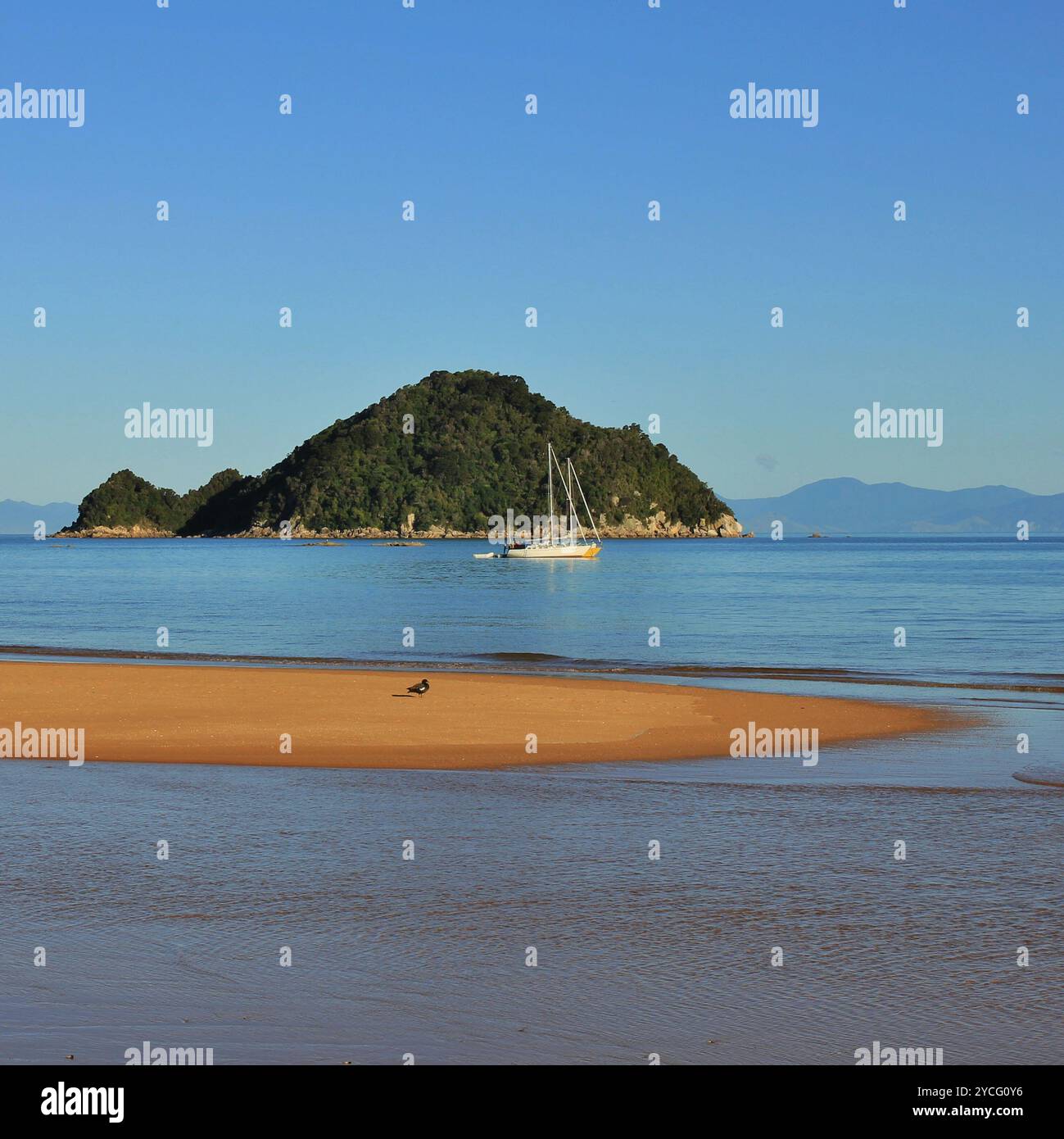 Onetahuti Bay and Tonga Island, Abel Tasman National Park, New Zealand ...