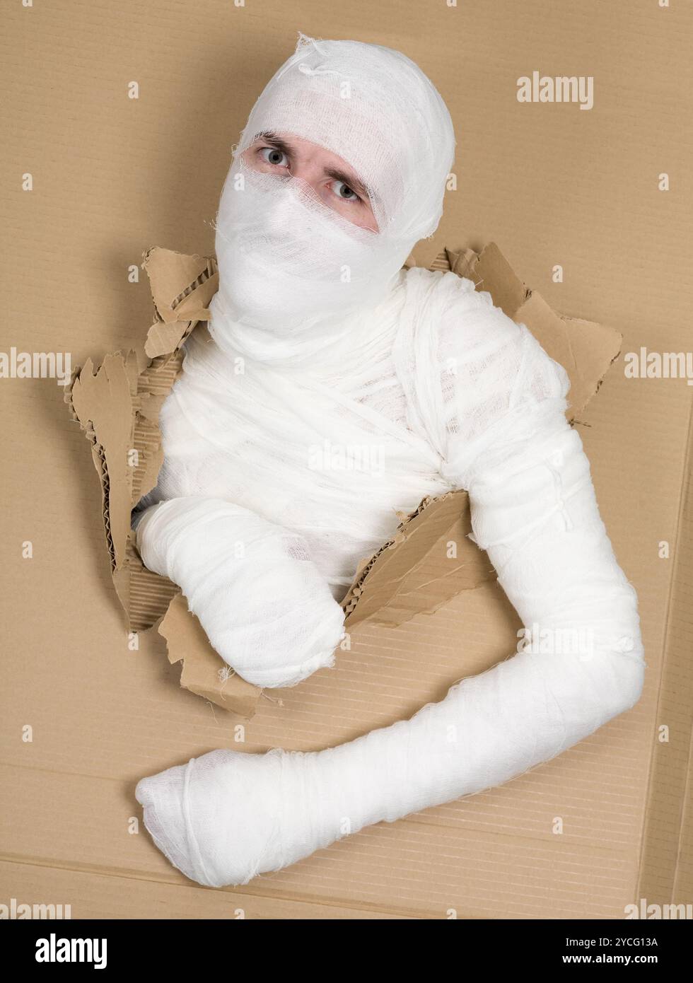 Man in costume mummy Stock Photo - Alamy