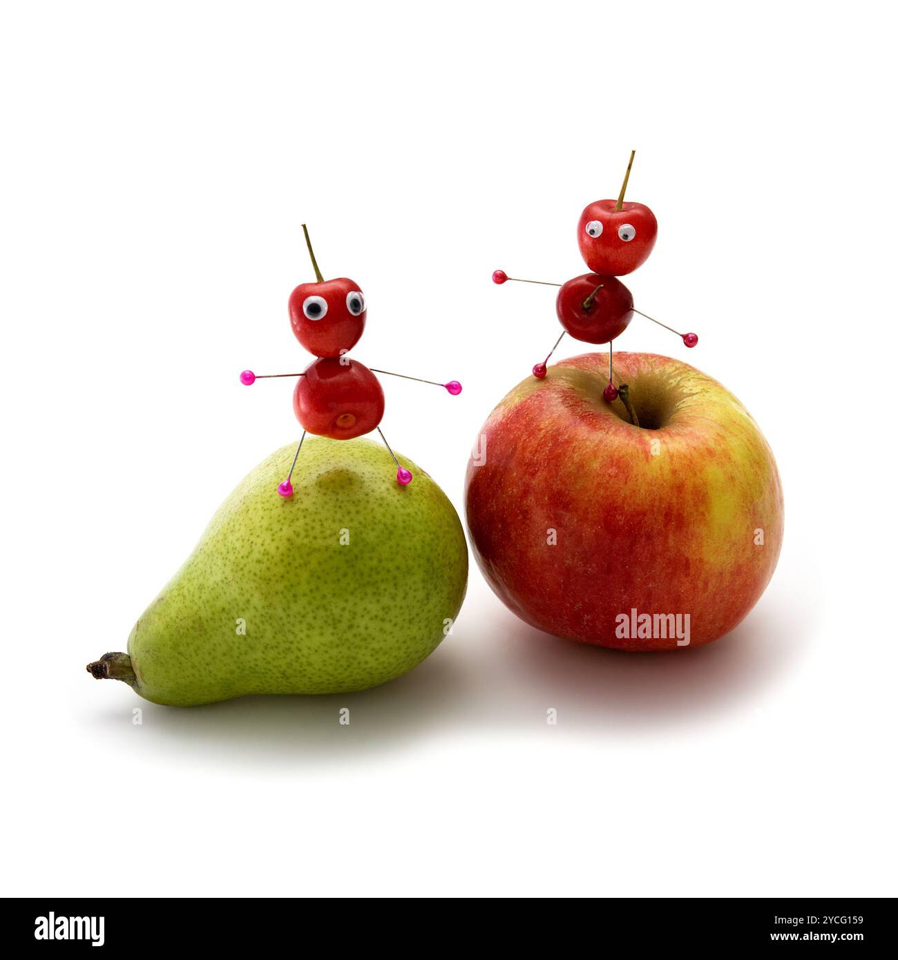 Sweet sour green cherry Cut Out Stock Images & Pictures - Alamy