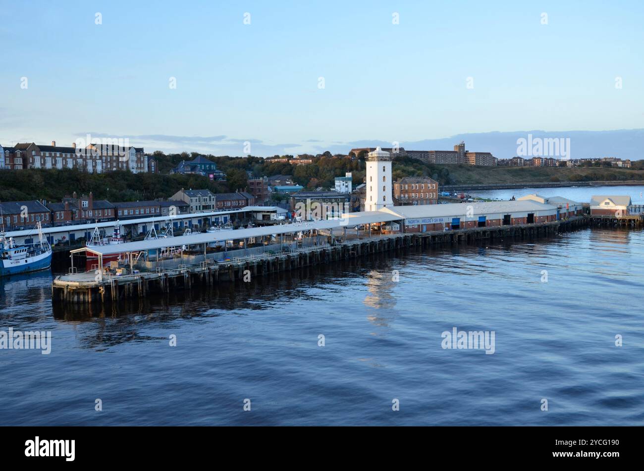 The Fish Quay at North Shields on the River Tyne, with Low Light ...