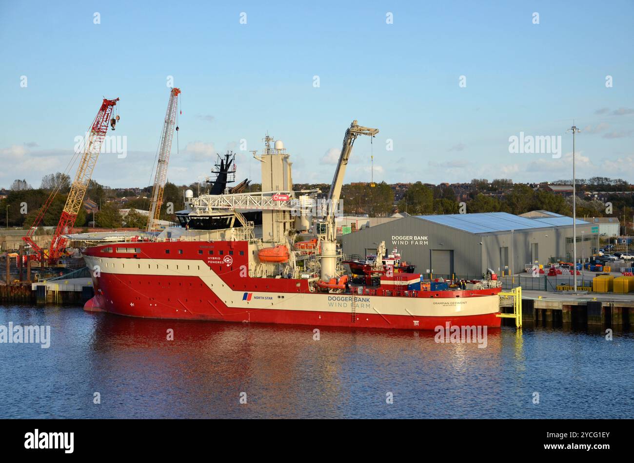 The Grampian Derwent, a support ship for the Dogger bank wind farm at ...
