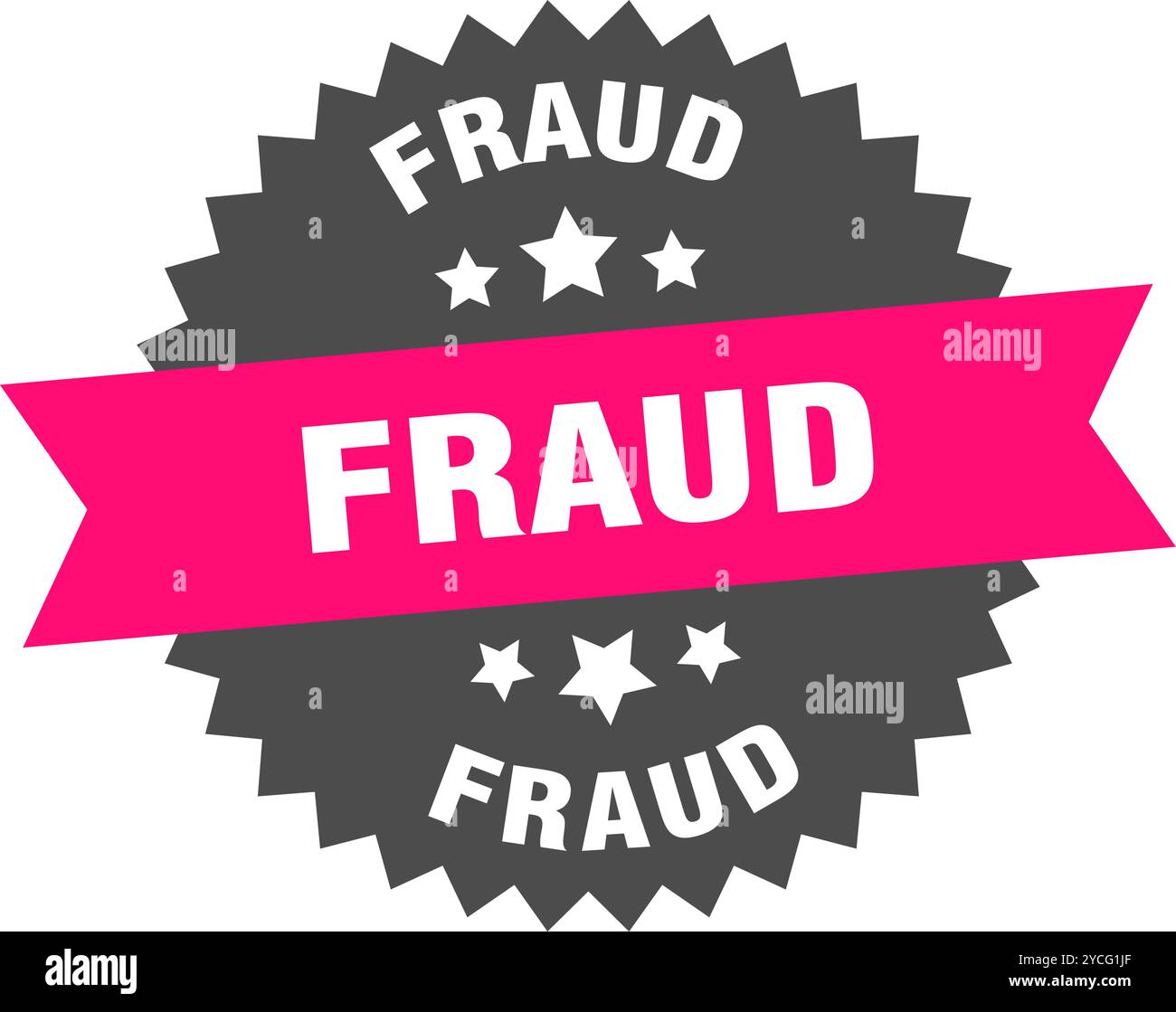 fraud round pink label isolated on transparent background. fraud Stock ...