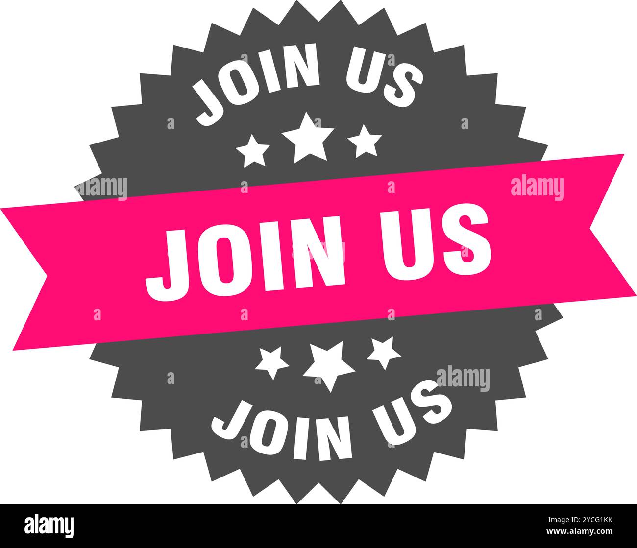 join us round pink label isolated on transparent background. join us Stock Vector Image & Art ...