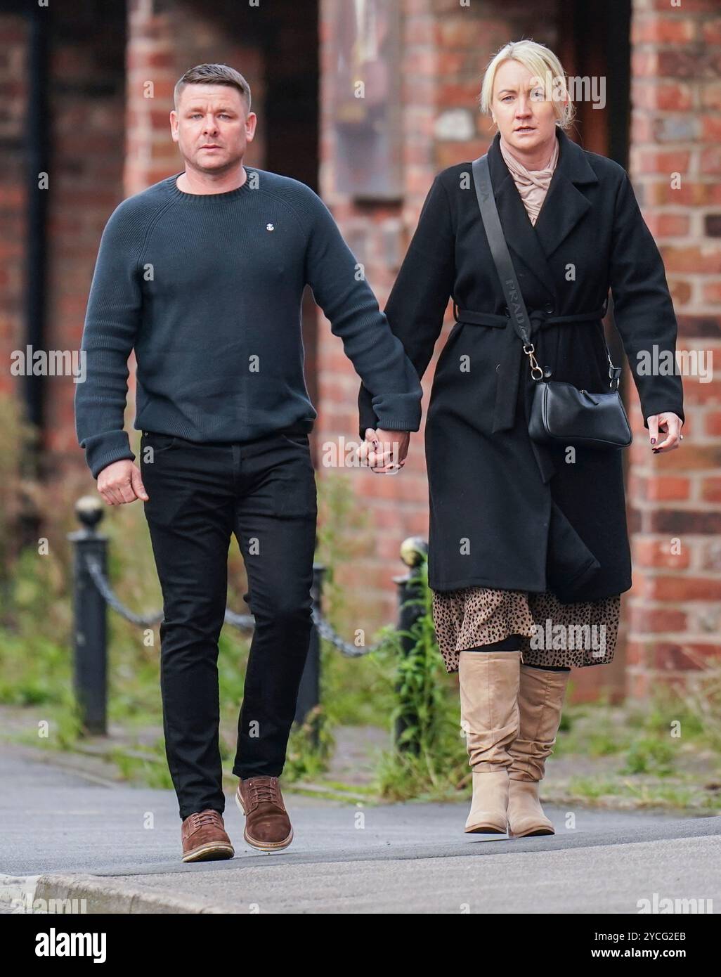 Peter Spooner, the father of murdered 16-year-old Brianna Ghey, arrives ...