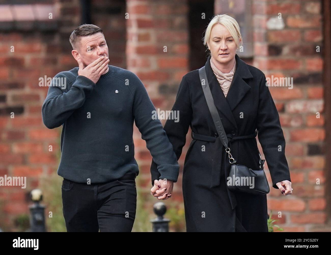 Peter Spooner, the father of murdered 16-year-old Brianna Ghey, arrives ...