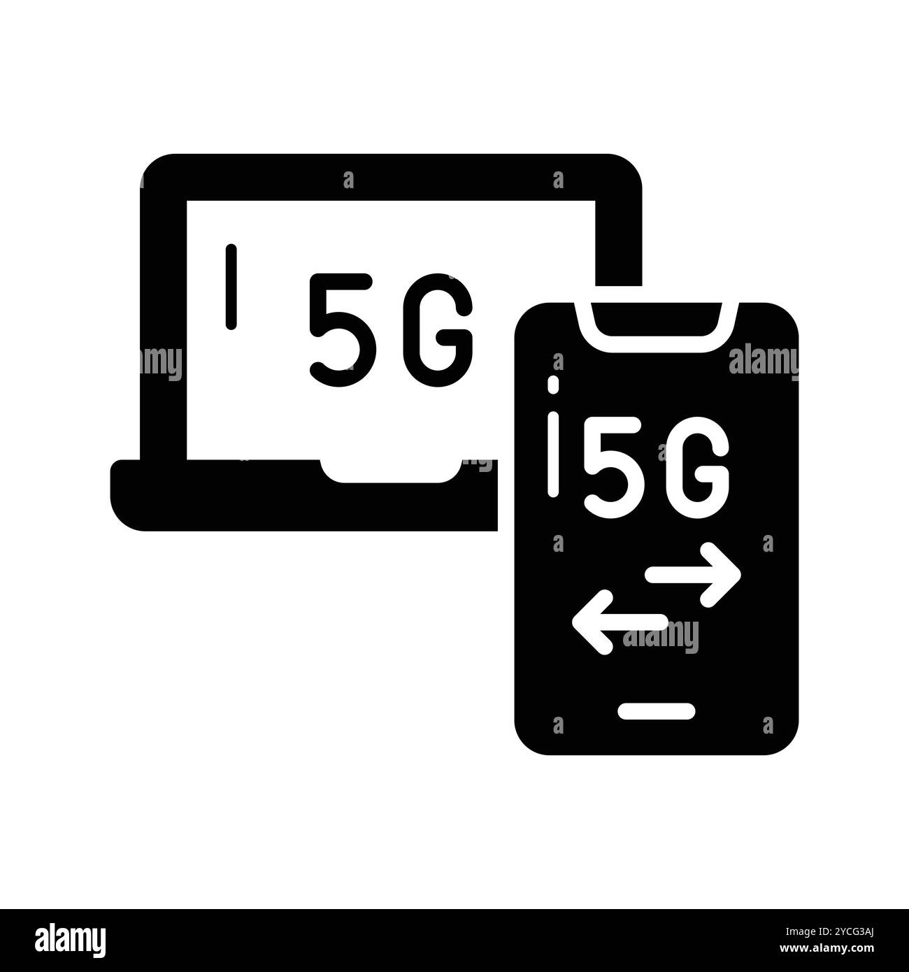 Beautifully designed 5G network icon in trendy style, 5G technology ...