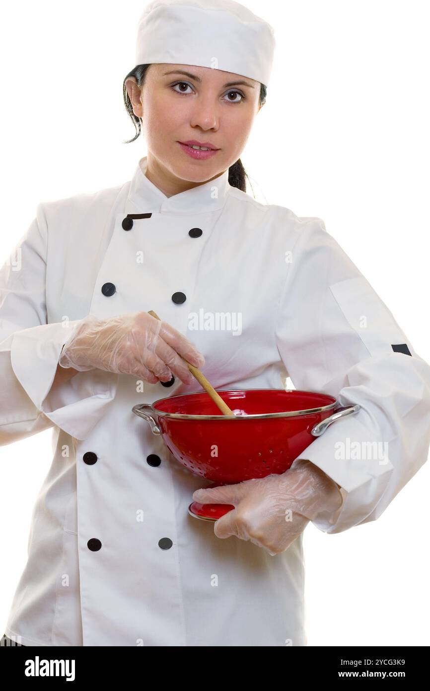 Chef with Kitchen Utensils Stock Photo - Alamy