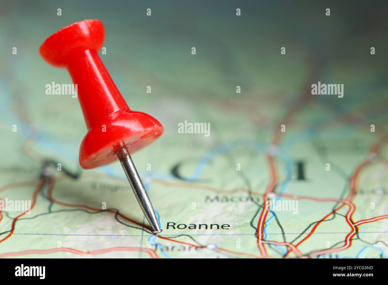 Map of roanne hi-res stock photography and images - Alamy