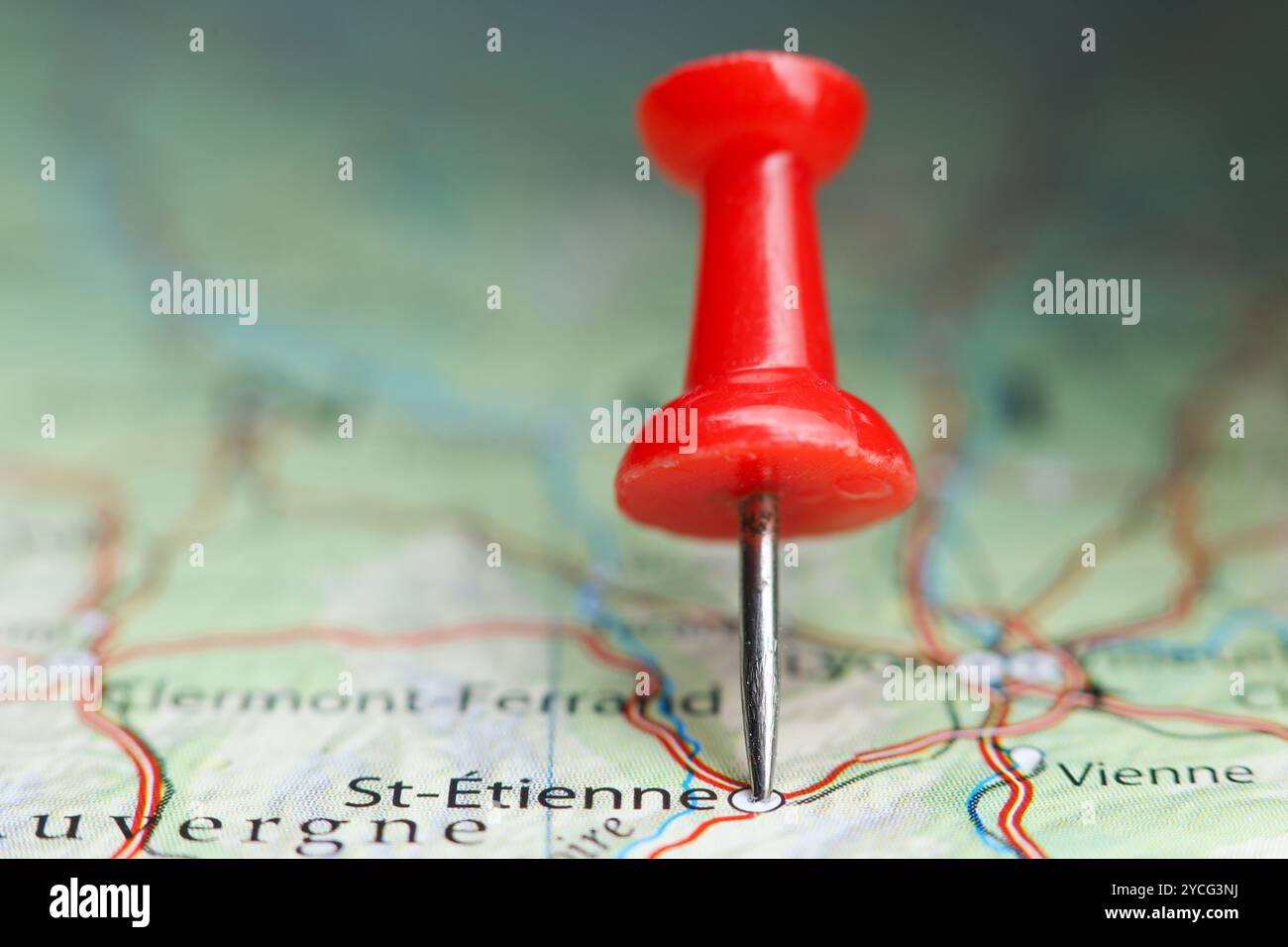 Map of saint etienne hi-res stock photography and images - Alamy