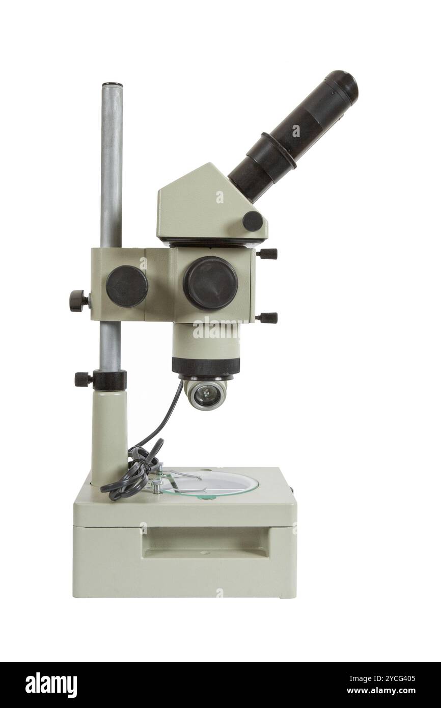 Optical microscope on white background Stock Photo - Alamy